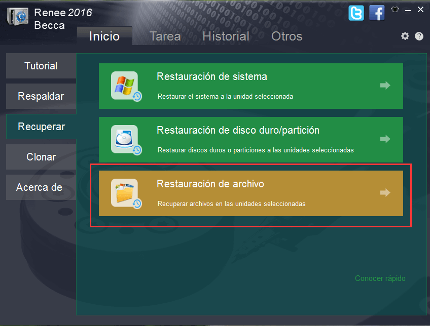 Restaurar archivos desde una copia de seguridad-Renee Becca
